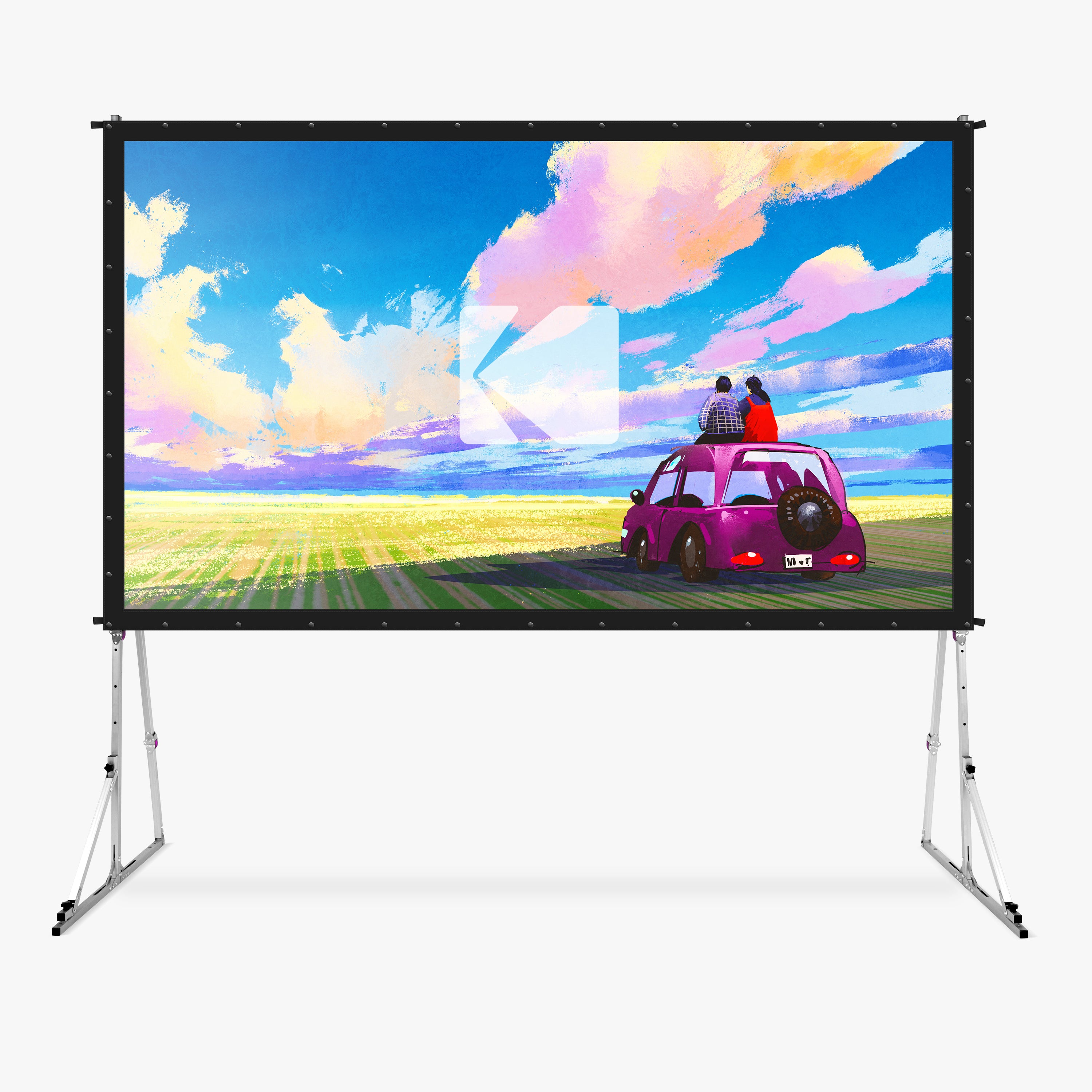 KODAK Portable Projection Screen with Foldable Legs & Front/Rear Projection